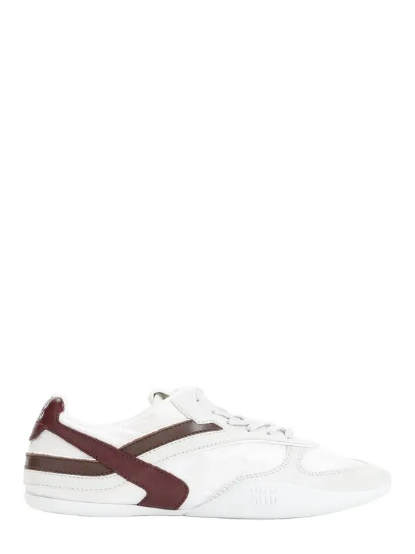 Miu Miu Gymnasium Leather Sneakers - White