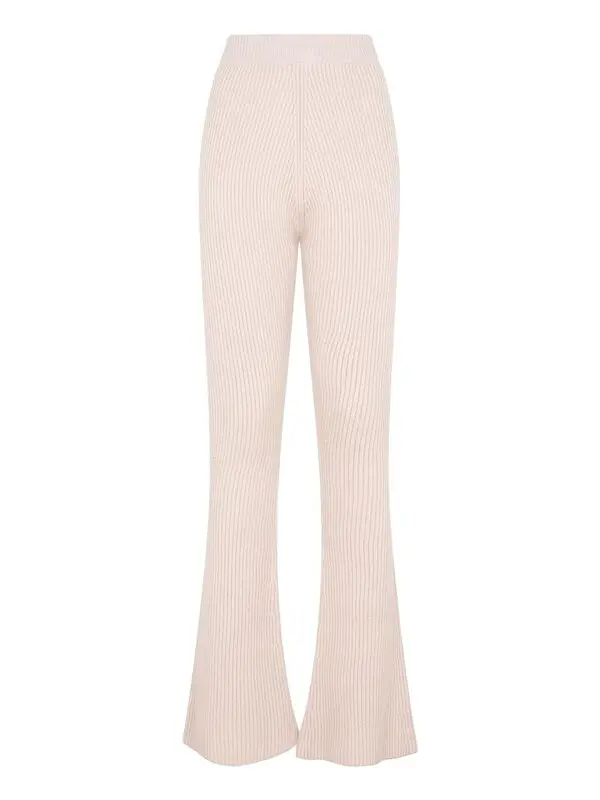 Peserico Flare Knit Rib Pant - Multicolor