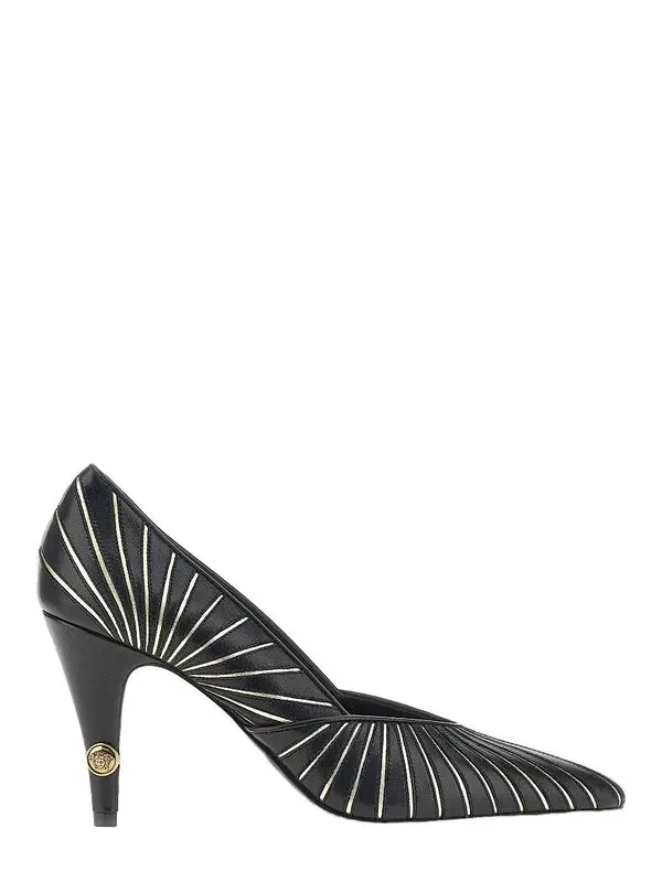 Versace Nappa Leather Pumps - Black