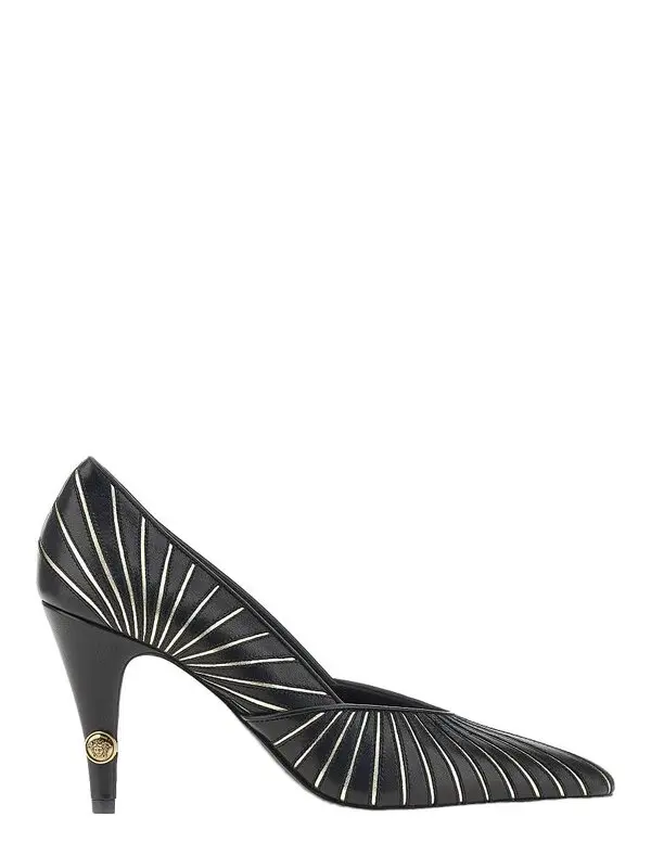 Versace Nappa Leather Pumps - Black