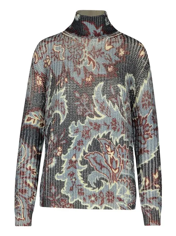 Etro Wool Turtleneck Sweater - Multicolor