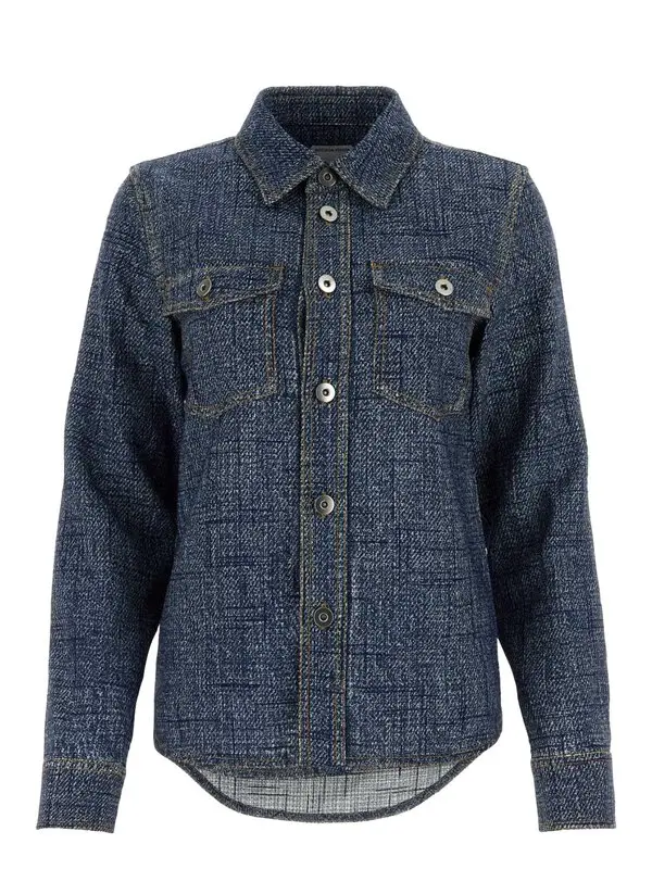 Bottega Veneta Printed Viscose Blend Shirt - Blue