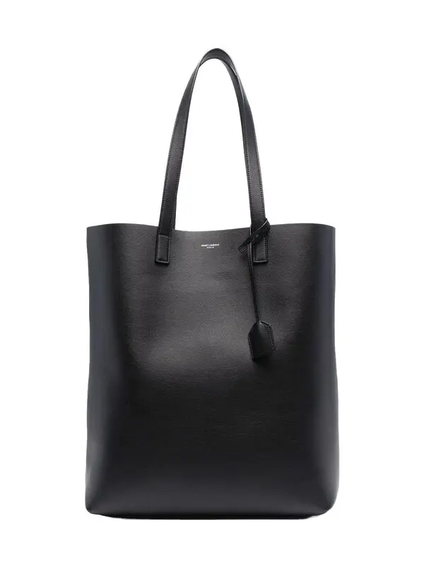 Saint Laurent Bold Leather Tote Bag - Black