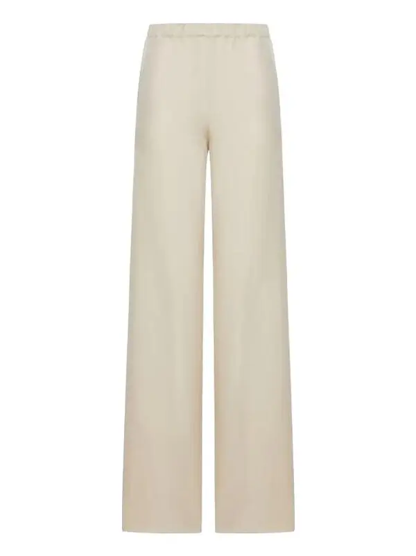 Max Mara Neutrals Trousers Palazzo Pants - Cream