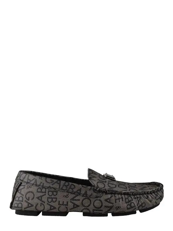 Dolce & Gabbana Monogram Canvas Loafers - Cream