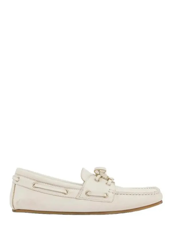 Gucci Leather Loafers - White