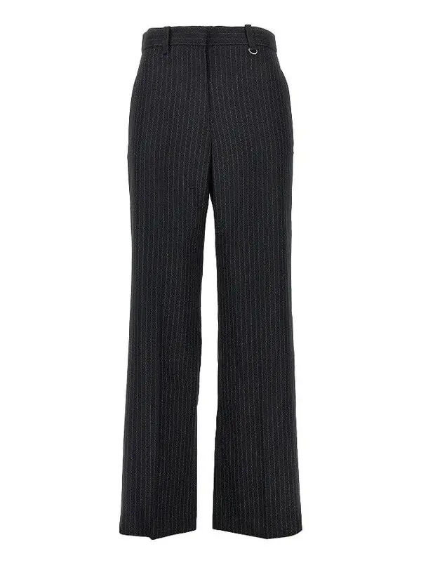 Isabel Marant Étoile Wool-blend Pinstriped Pants - Black