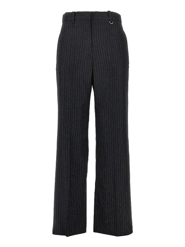 Isabel Marant Étoile Wool-blend Pinstriped Trousers - Black