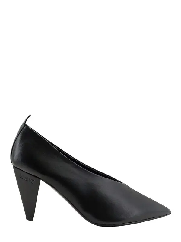 Loewe Origami Cubic Leather Pumps - Black