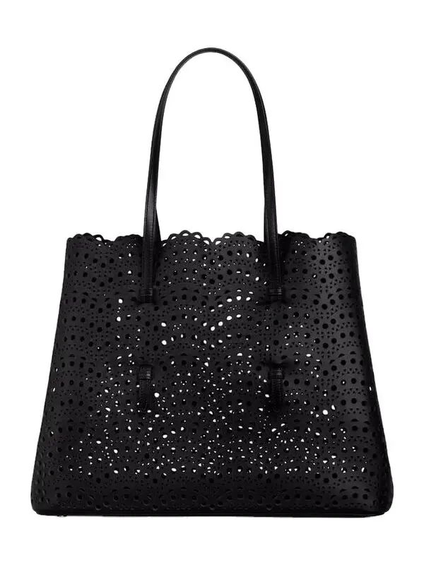 Alaïa Mina 37 Leather Bag - Black