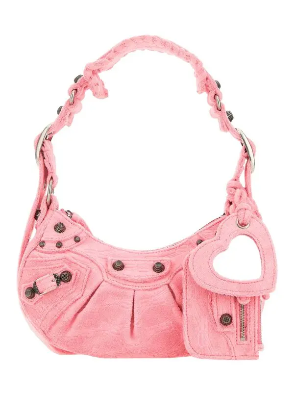 Balenciaga Terry Fabric Le Cagole Xs Shoulder Bag - Pink