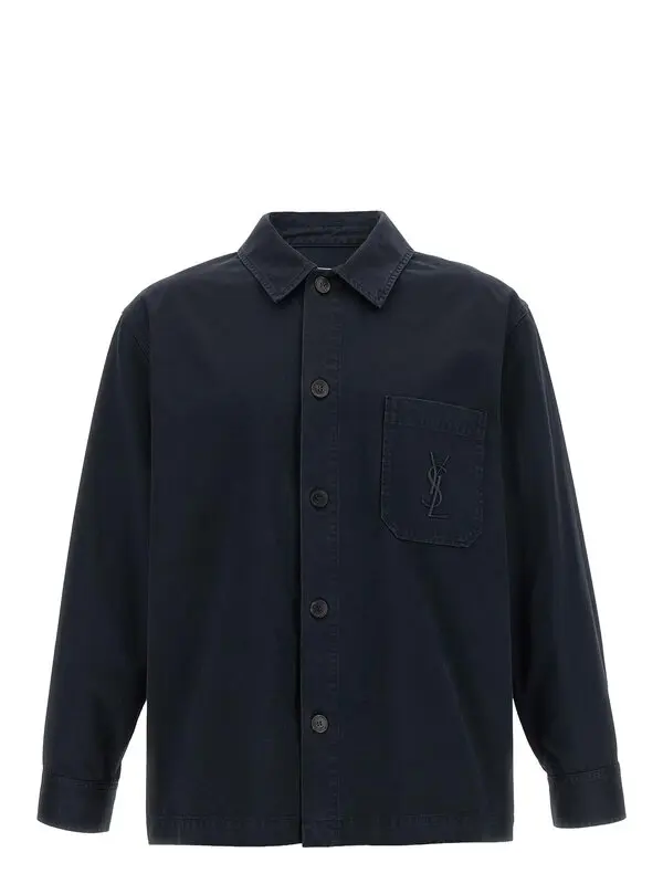 Saint Laurent Cassandre' Overshirt - Blue