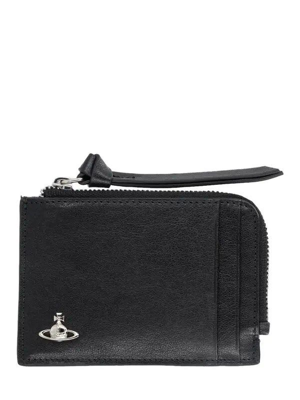 VIVIENNE WESTWOOD Porta Carte Con Zip - Black