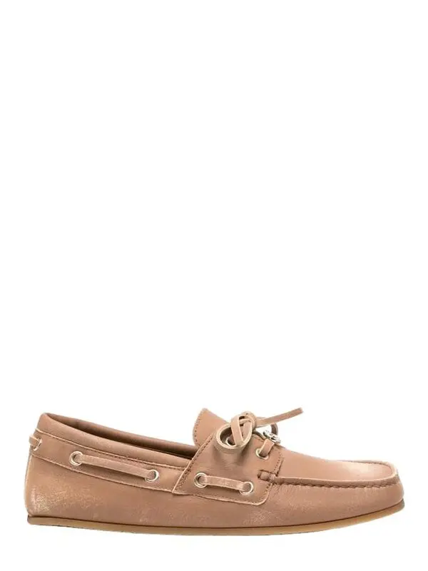 Gucci Leather Interlocking G Loafers - Brown