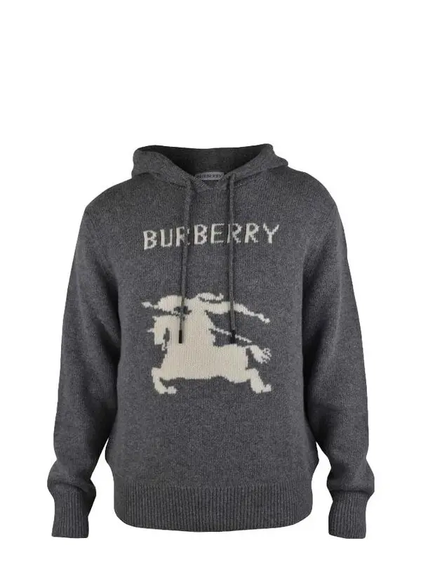 Burberry Cashmere Blend Hoodie - Gray