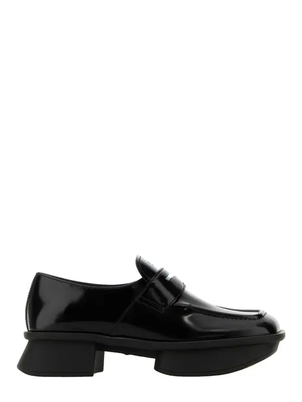 Prada Leather Equal Loafers - Black