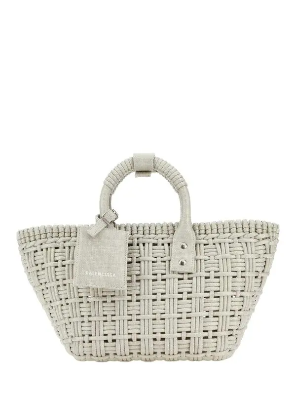 Balenciaga Raffia Bistro Xs Handbag - Brown