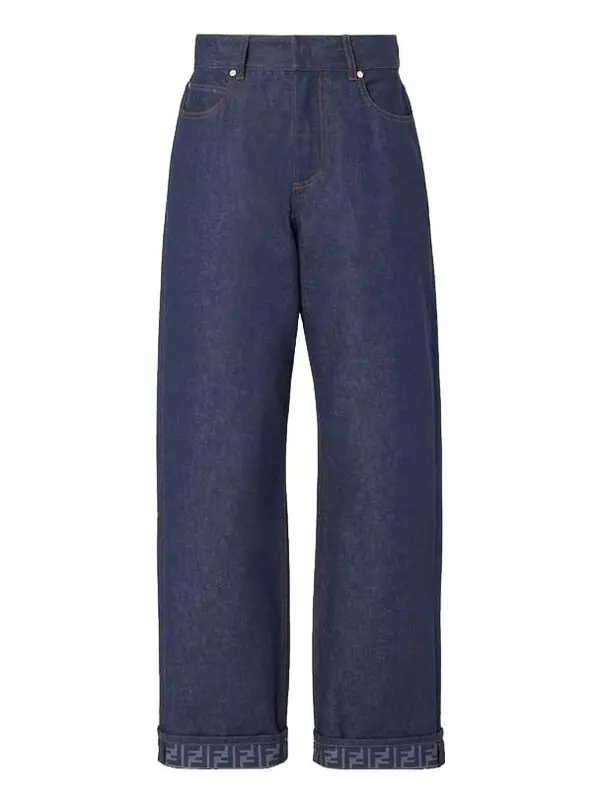 Fendi Denim Straight-leg Jeans - Blue