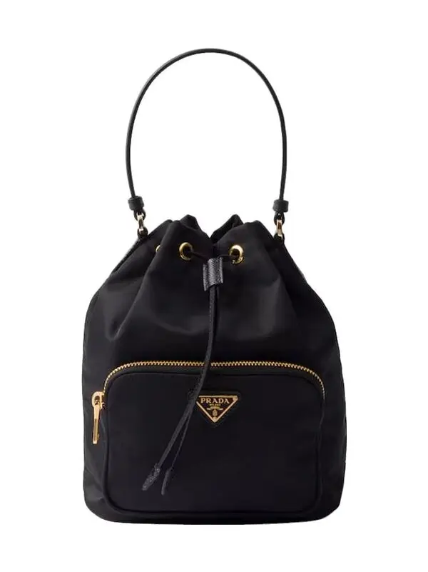 Prada Duet Re-nylon Bucket Bag - Black