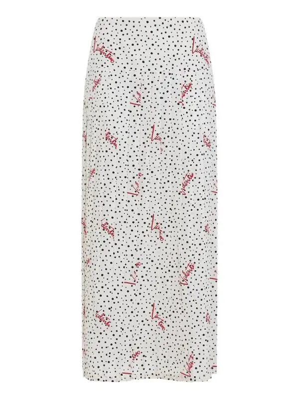 Valentino Garavani Plisse Bollicine Midi Skirt - Multicolor