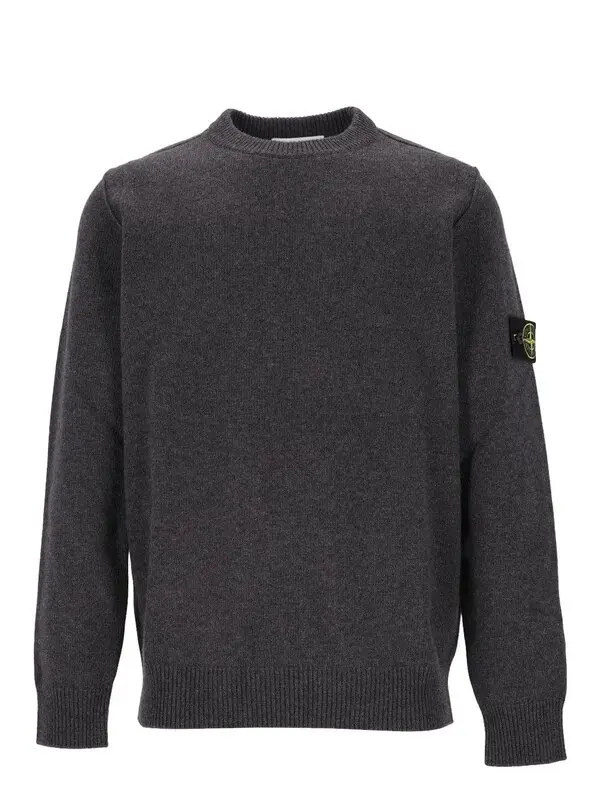 Stone Island Lambswool Crew Neck Sweater - Gray