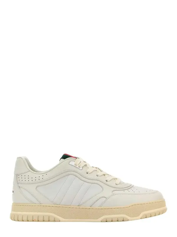Gucci Leather Re-web Sneakers - White