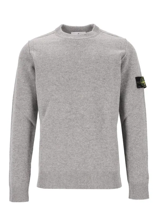 Stone Island Lambswool Crew Neck Sweater - Gray