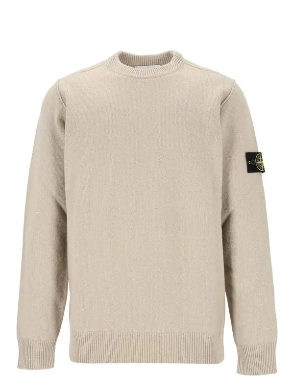 Stone Island Lambswool Crew Neck Sweater - Cream