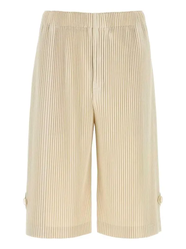 Issey Miyake Polyester Bermuda Shorts - Brown