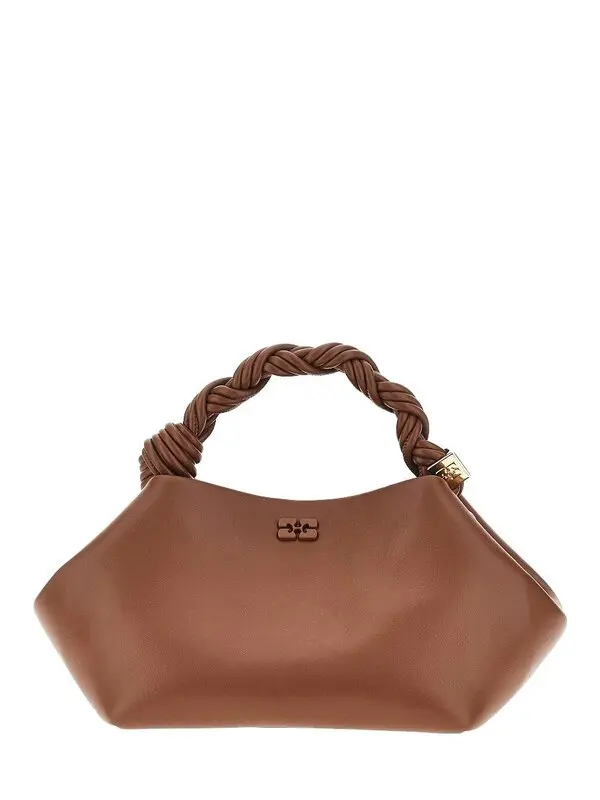 GANNI Recycled Leather Small 'bou' Bag - Brown