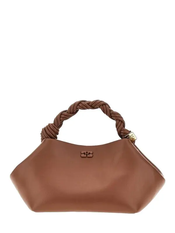 GANNI Recycled Leather Small Bou Bag - Brown