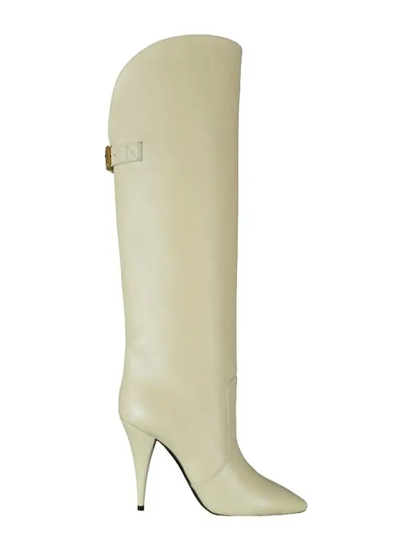 Saint Laurent Harper Boots - Cream