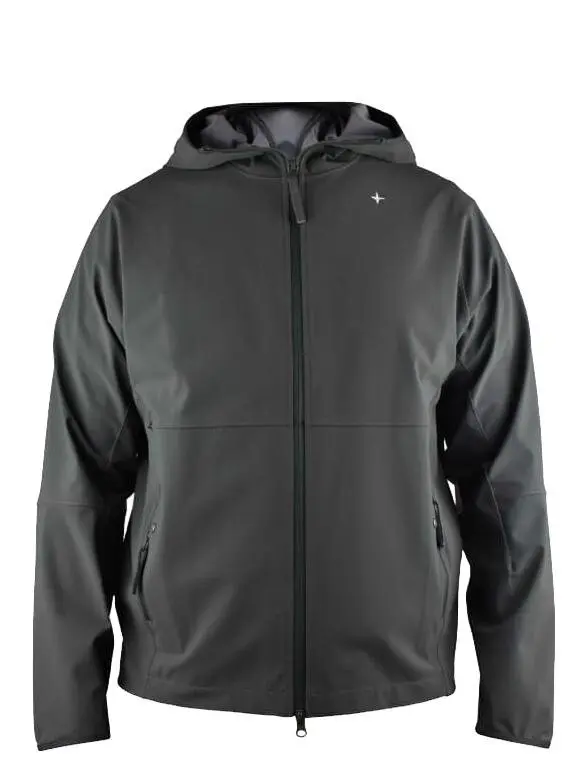 Stone Island Hooded Zip-up Jacket - Green