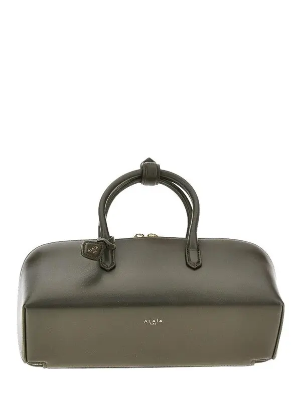 Alaïa Box Leather Small Delta Bag - Green