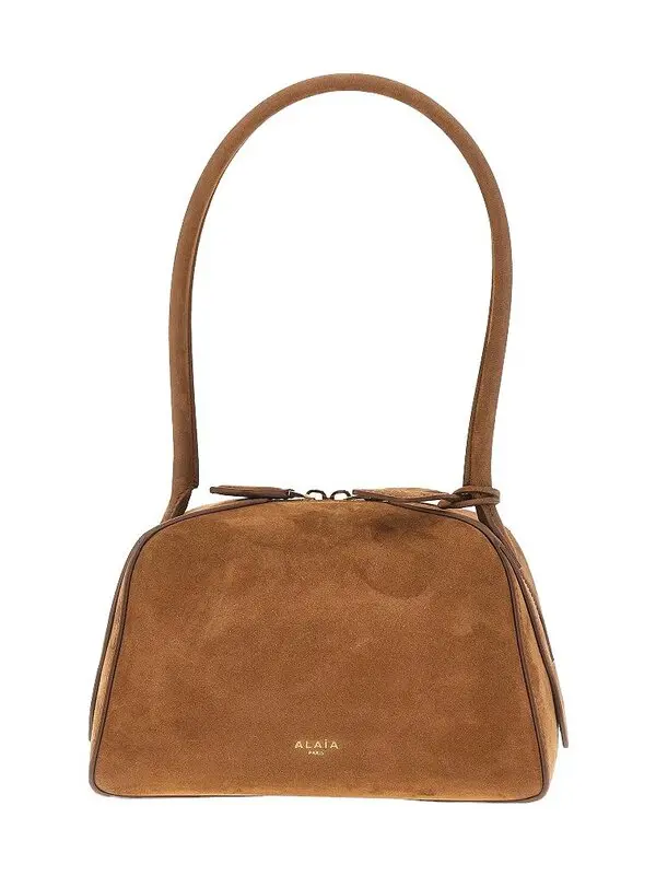 Alaïa Nubuck Leather Small 'le Bouledogue' Bag - Brown