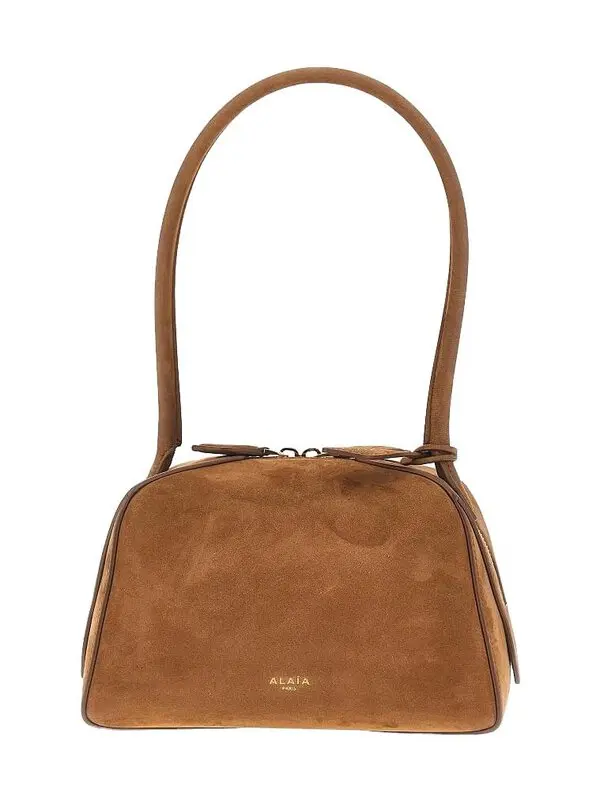 Alaïa Nubuck Leather Small 'le Bouledogue' Bag - Brown