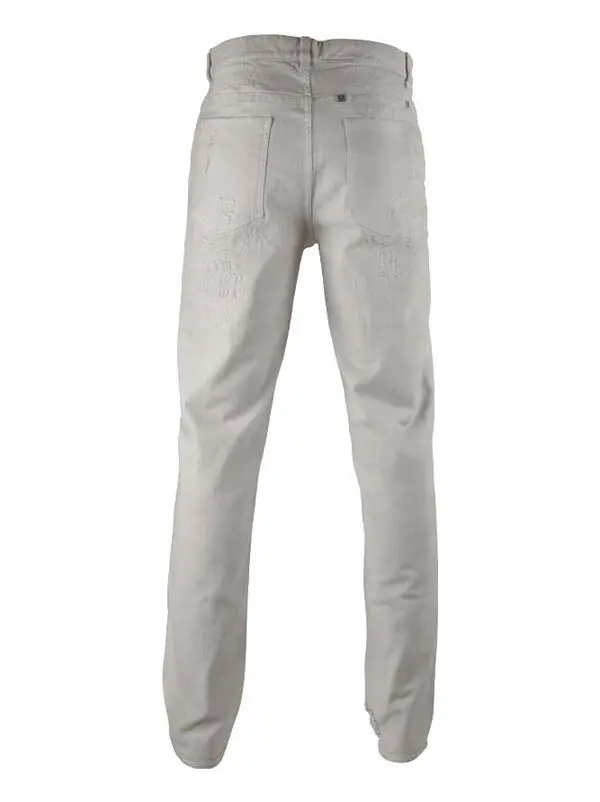 Givenchy Distressed Slim-fit Jeans - White