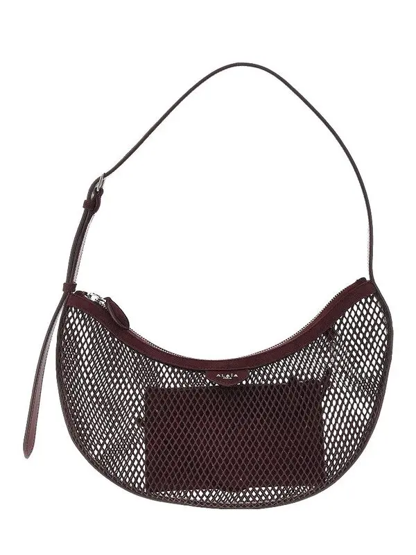 Alaïa Demi Lune Net Shoulder Bag - Red