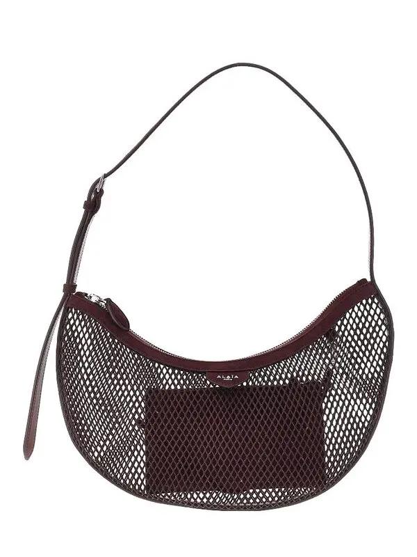 Alaïa Demi Lune Net Shoulder Bag - Red