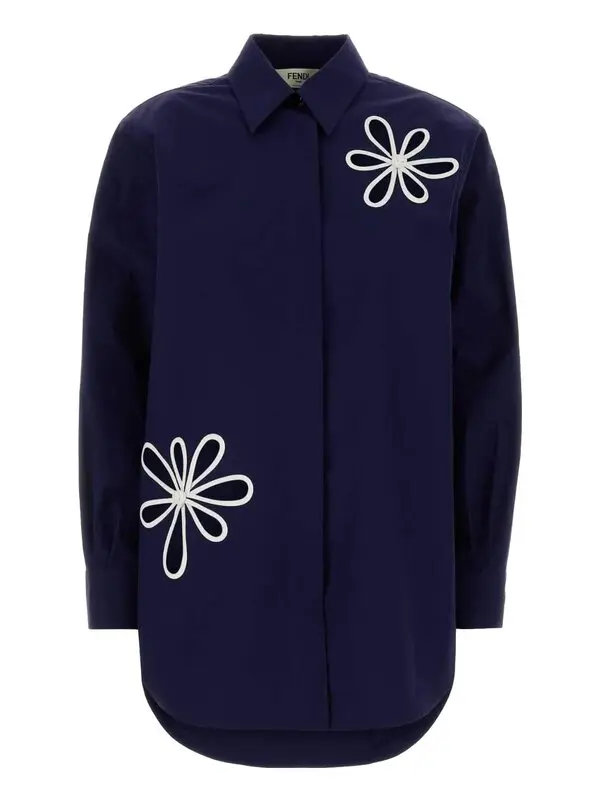 Fendi Poplin Shirt - Blue