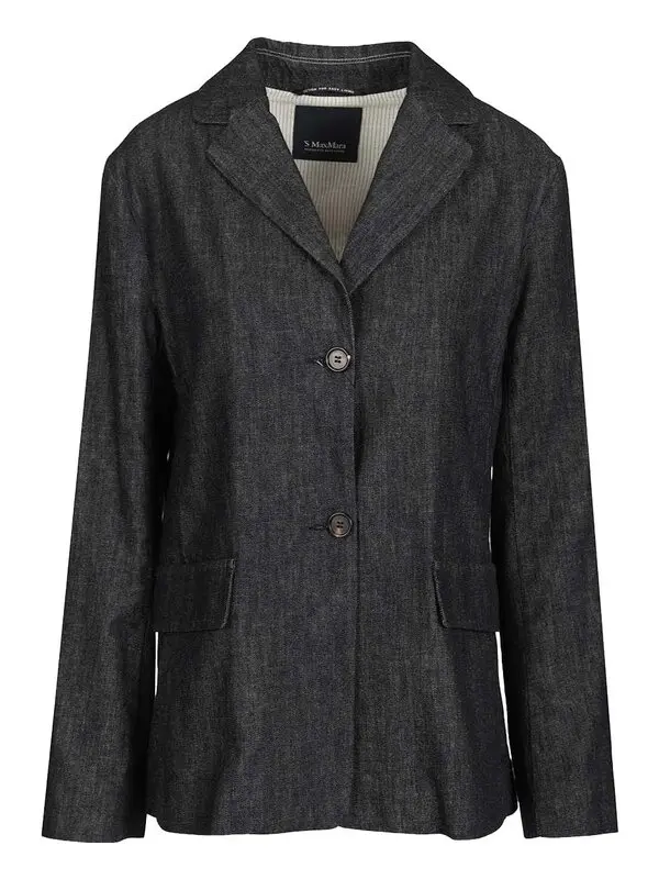 Max Mara Leone Stretch Denim Jacket - Blue
