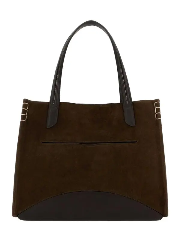 JW Anderson Suede Loafer Shopping Bag - Brown