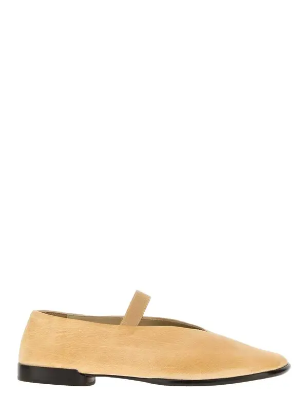 LEMAIRE Beige Leather Glove Ballerinas - Brown