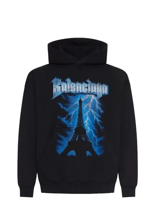 Balenciaga Graphic Print Sweatshirt - Black