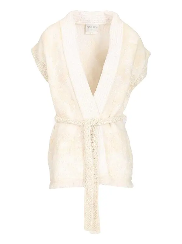FORTE_FORTE Iris Velvet” Vest - White