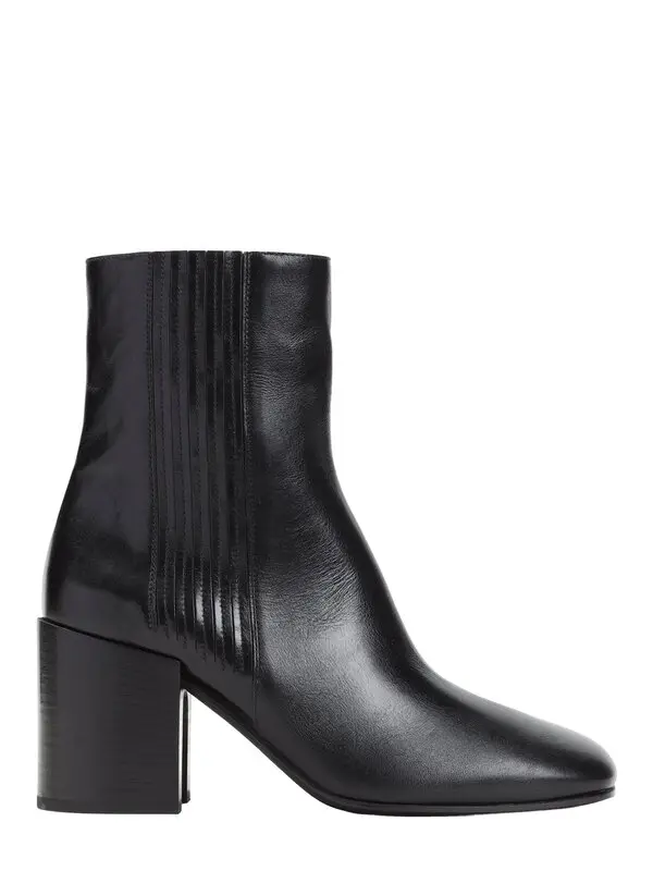 Dries Van Noten Calf Leather Ankle Boots - Black