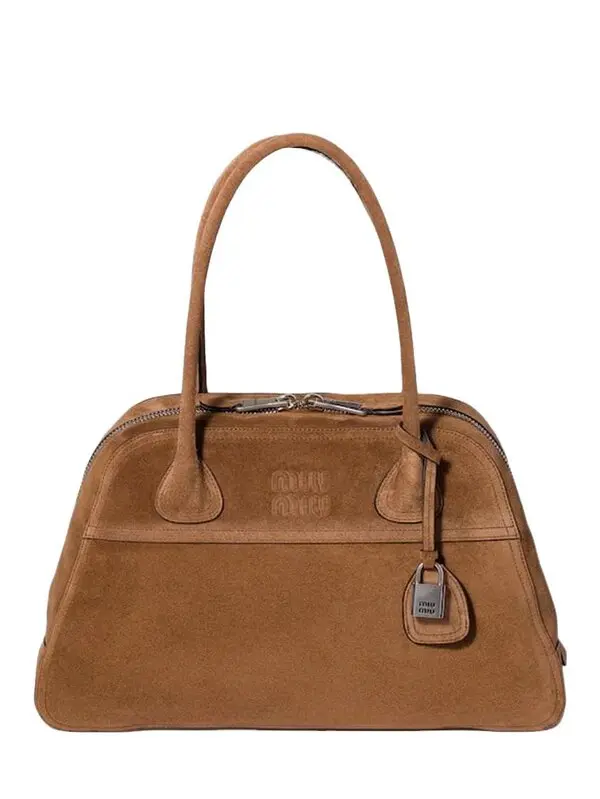Miu Miu Suede Vivant Handbag - Brown