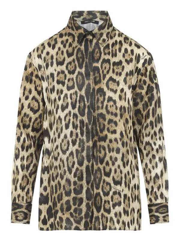 Roberto Cavalli Jaguard Print Shirt - Multicolor