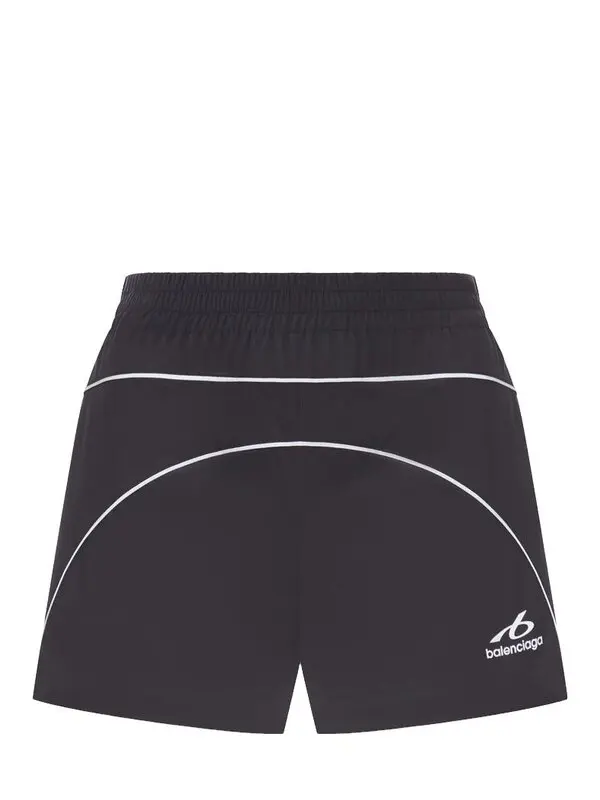 Balenciaga Techwear Shorts In Soft Technical Fabric - Black