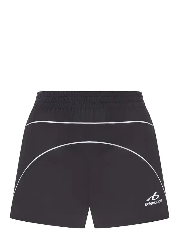 Balenciaga Soft Technical Fabric Techwear Shorts - Black